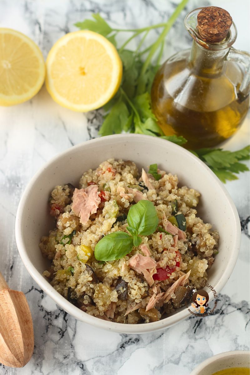 QUINOA CON VERDURE E TONNO