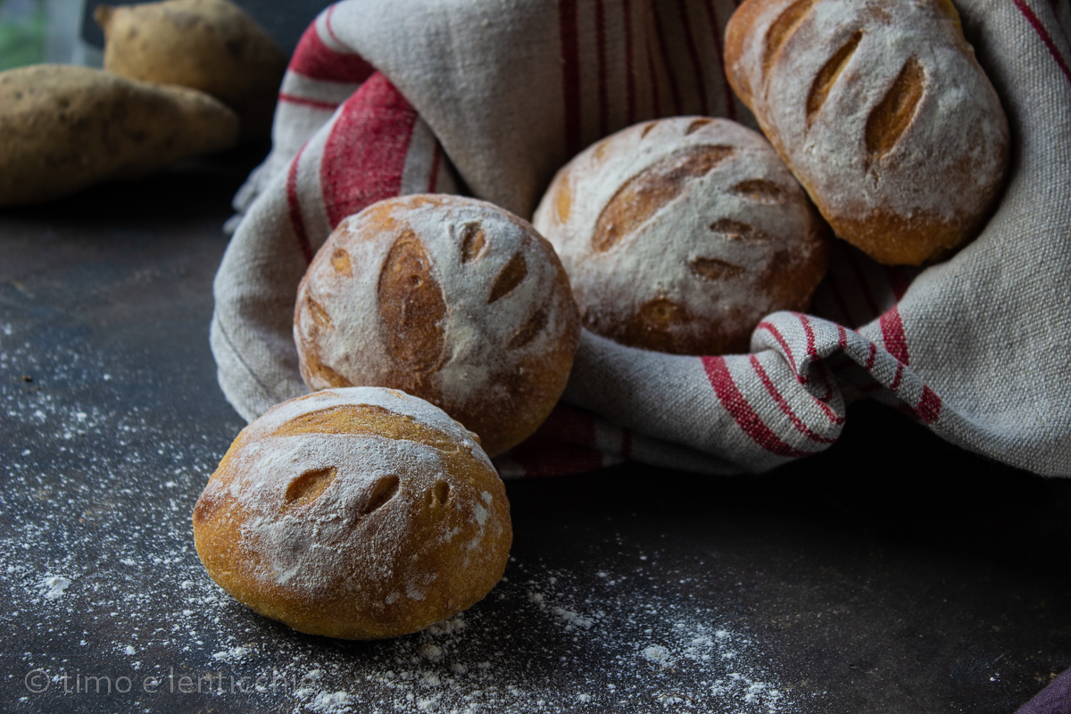 Pane con patate dolci - Timo e lenticchie