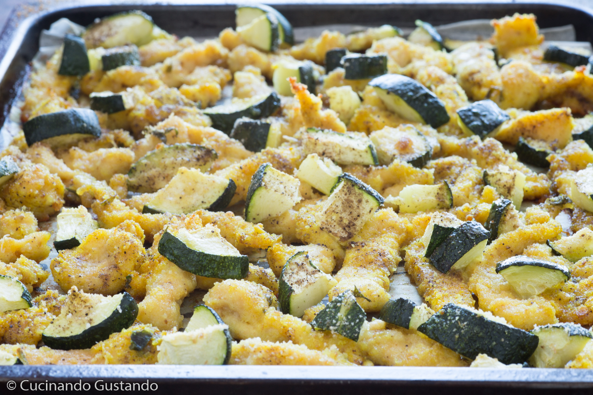 Straccetti di pollo e zucchine