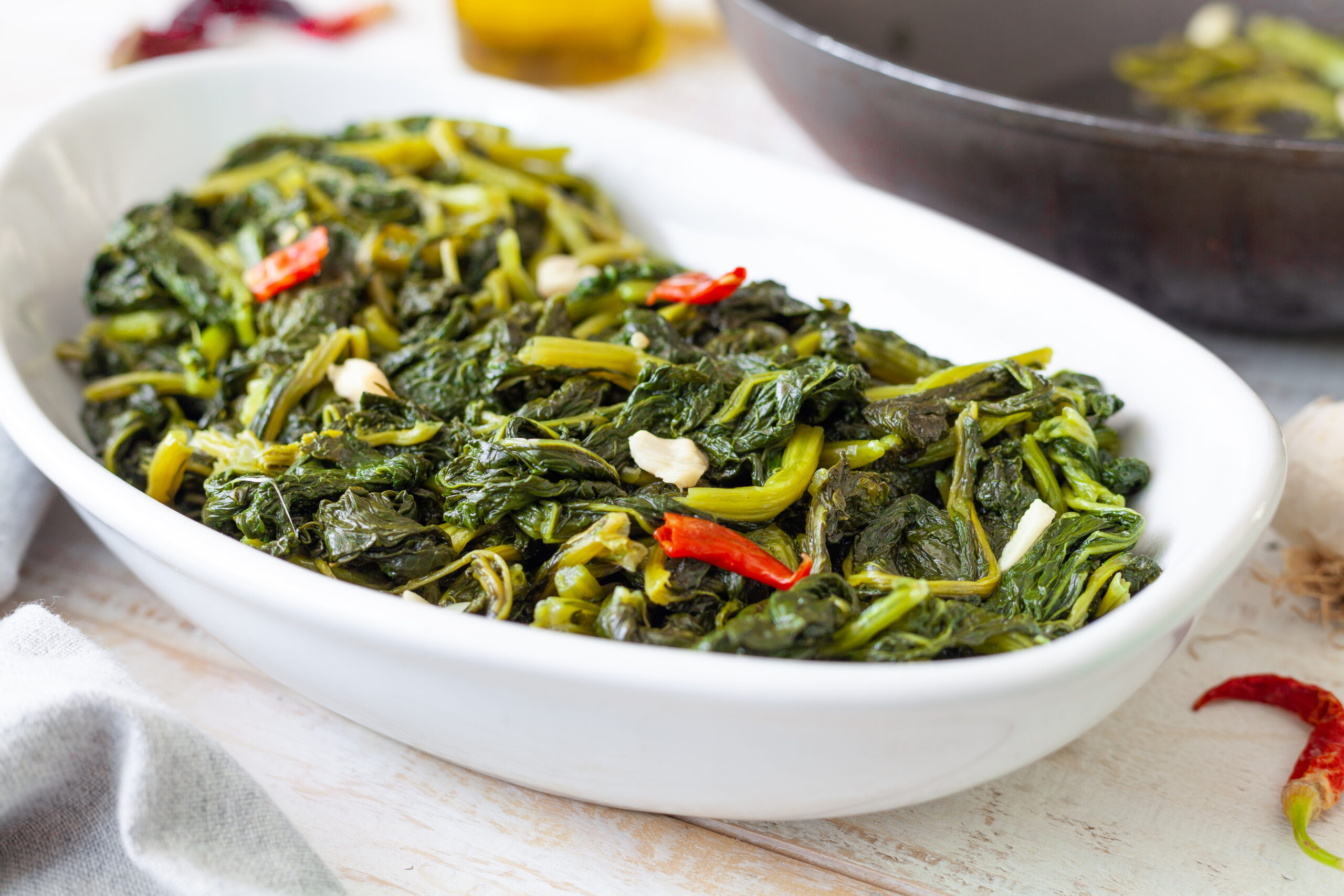 FRIARIELLI IN PADELLA, doppia ricetta per due cotture