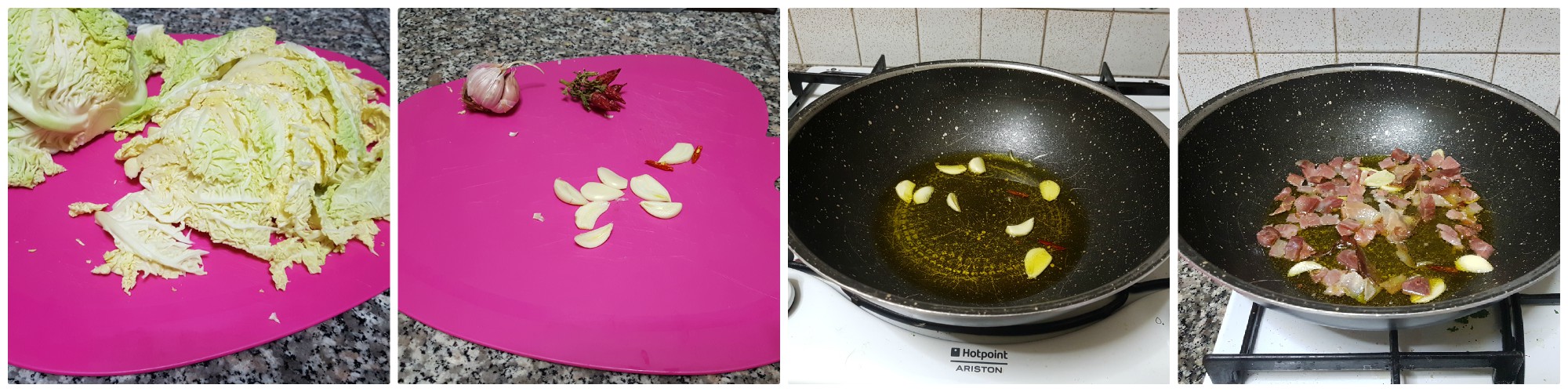 Verza con pancetta - cottura in padella - Una spia in Cucina