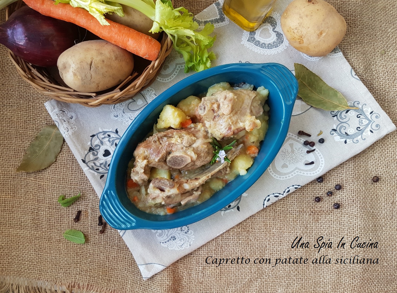 Capretto con patate alla siciliana o agglassato - Una spia in Cucina