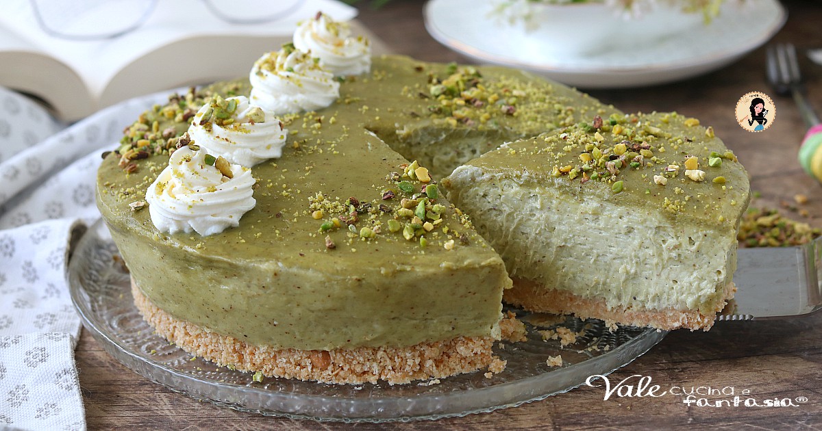 CHEESECAKE AL PISTACCHIO torta fredda senza cottura
