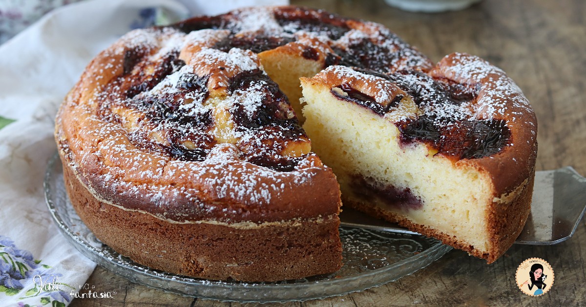 TORTA AL MASCARPONE E MARMELLATA ricetta senza burro e olio