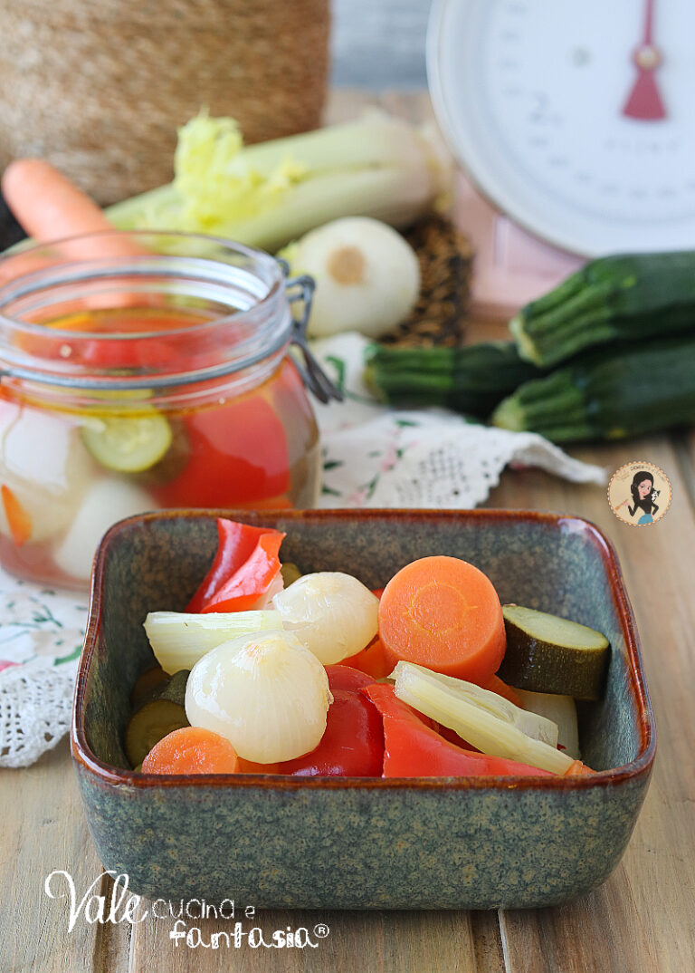 Giardiniera di verdure in agrodolce ricetta fatta in casa facile