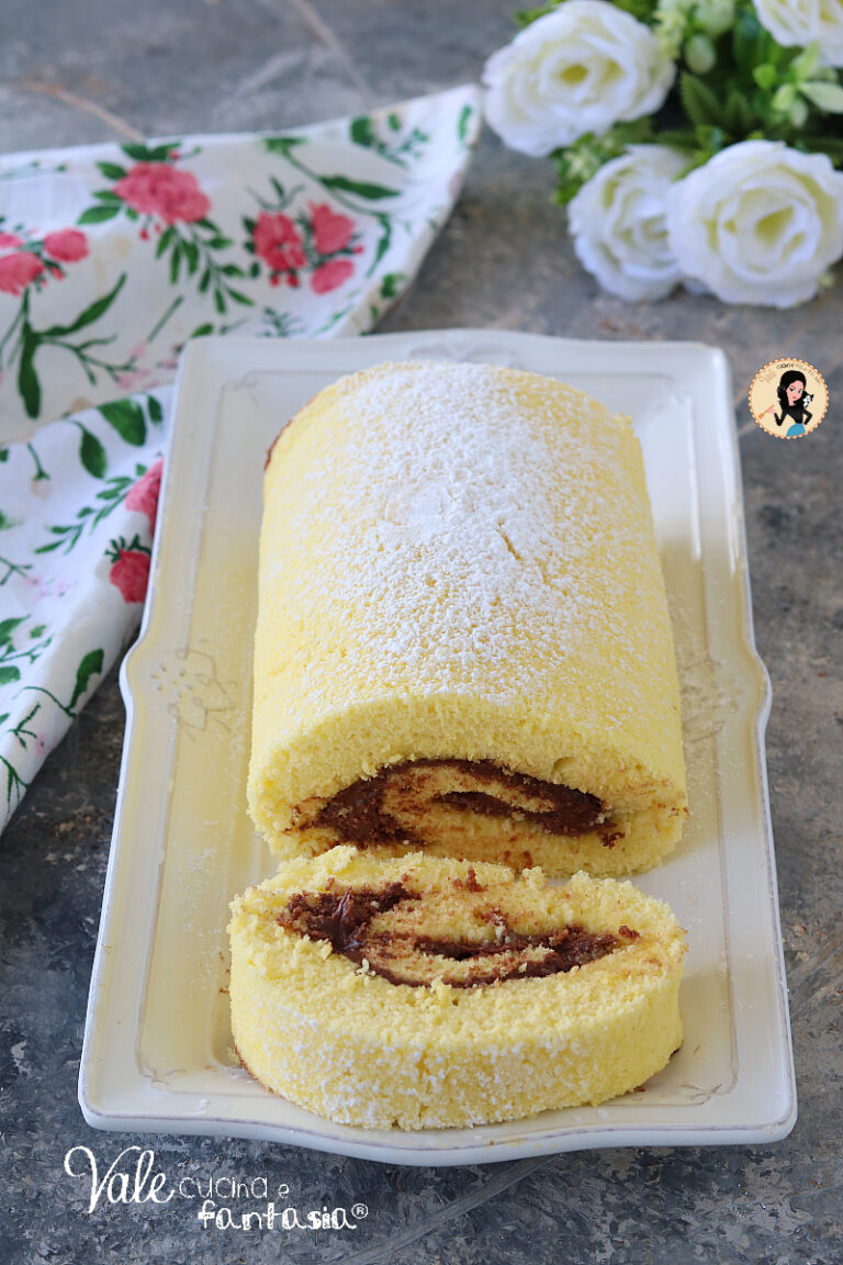 Rotolo alla nutella ricetta con pasta biscotto perfetta