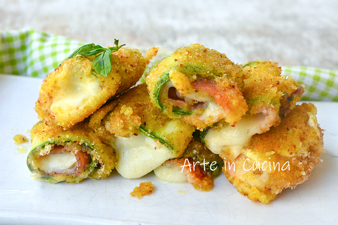ROTOLINI ZUCCHINE E PROSCIUTTO gratinati in padella VELOCI