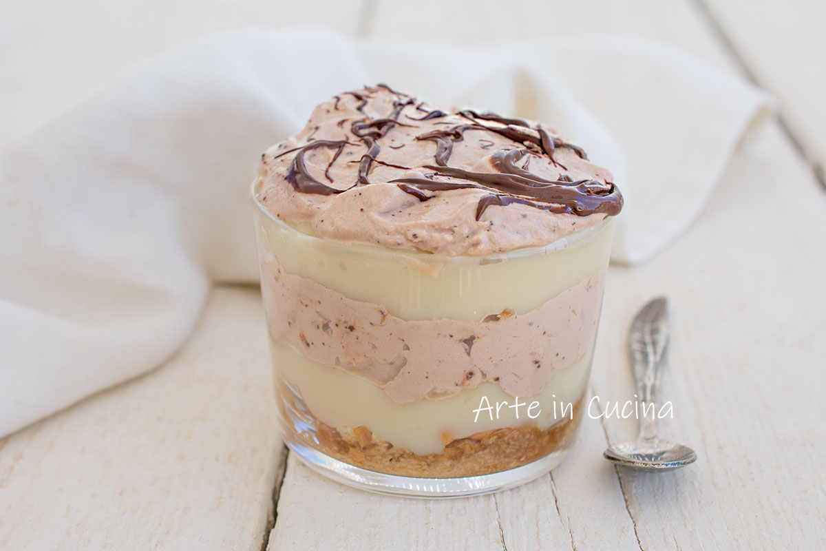 TIRAMISù AL CUCCHIAIO CREMA PASTICCERA e NUTELLA