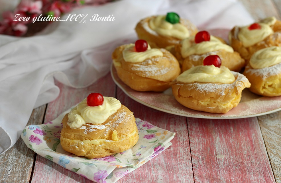 Zeppole al forno con farina di riso - Mary Zero glutine...100% Bontà